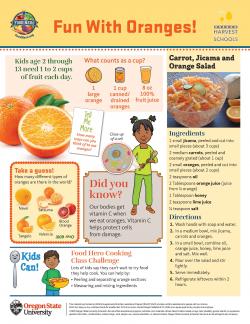 Fun With Oranges - Activity Sheet